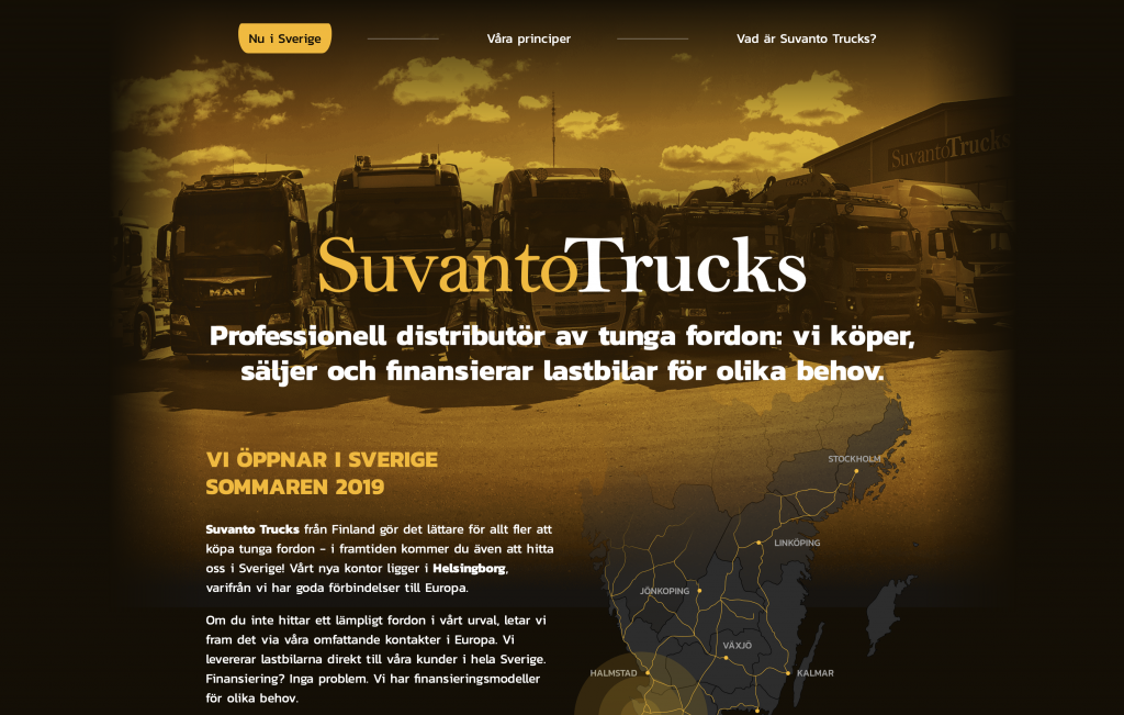 Suvanto Trucks till Sverige - Motorbranschen